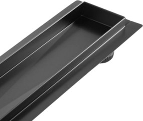 Rea Neox Pro Black, odtokový sprchový žlab 80 cm, černá matná, REA-G7803