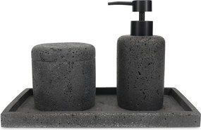 Tmavě šedý dávkovač mýdla z polyresinu 250 ml Suds – S|P Collection