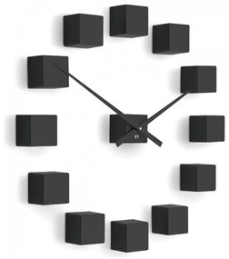 Designové nástěnné nalepovací hodiny Future Time FT3000BK Cubic black