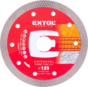 Diamantový řezný kotouč turbo Thin Cut 125 × 22,2 × 1,4 mm EXTOL PREMIUM 8803042