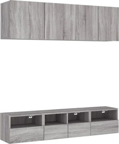 vidaXL 5dílná obývací stěna kompozitní dřevo [3216516] Barva: hnědý dub