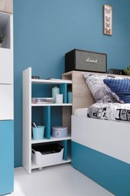 Studentská/dětská postel Saturn - bílá - levá/pravá