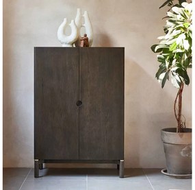 Designová skříňka Takayoshi 130 cm tmavě hnědá