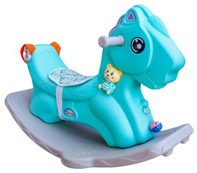 Aga4Kids Plastový houpací koník 2v1 DS3802 Modrý