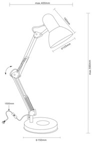 GLOBO 24880 - Stolní lampa FAMOUS 1xE27/40W
