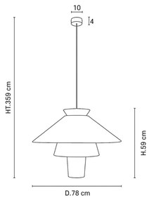 MARKET SET Závěsné svítidlo Ruche, Ø 78 cm, okrová barva