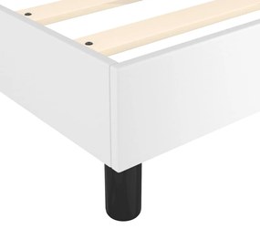 Box spring postel s matrací bílá 180x200 cm umělá kůže