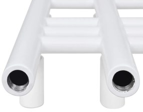 vidaXL Žebříkový radiátor na ručníky, tvar E, ústřední topení 600 x 1200 mm