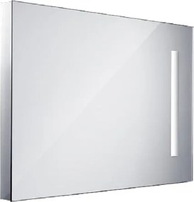 Nimco Zrcadla - Koupelnové podsvícené LED zrcadlo série 1000, 500 x 700 mm, hranaté, aluminium ZP 1001
