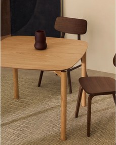 Jídelní stůl v dekoru jasanu 100x100 cm Indara – Kave Home
