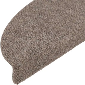 Schodové rohože samolepicí 20 ks 56 x 17 x 3 cm béžové, půlkulaté 3365676