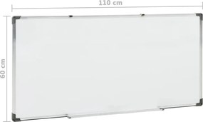 vidaXL Magnetická tabule bílá 110 x 60 cm ocel [150737]