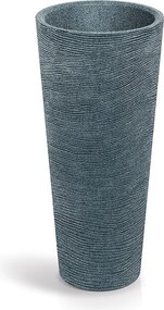 Plastový květináč TUBRAN ROUND SLIM - výběr z 6 provedení