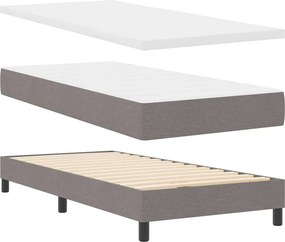 Postel s boxspringem s čelo Taupe 200 x 160 cm textil 3341115