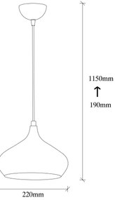 Lustr na lanku DODO 1xE27/40W/230V bílá
