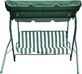 CALTER GREEN 2 zelená, bílá / Zahradní houpačka / pro 3 osoby / 170x11
