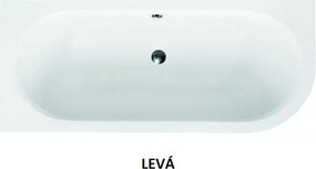 Besco AVITA 170 x 75 cm VANAVIT170L+OLVPINOZ vana vč. nožiček levá