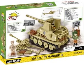 COBI 3131 II WW Sd. Kfz. 139 Marder III, 1:35, 486 k, 2 f
