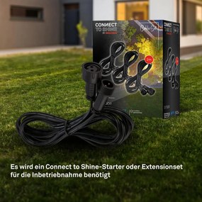 BRI 3920035 CONNECT TO SHINE 3ks sada prodlužovací kabel 200 cm – IP67 ochrana proti vodě, 12V, černá - BRILONER
