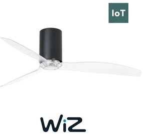 FARO MINI TUBE FAN 32041WP 50,4“ matná černá/transparentní Reverzní stropní ventilátor WiZ