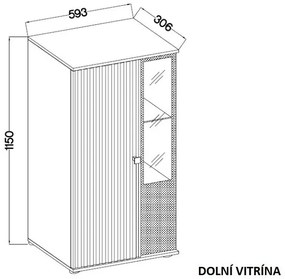 SORENTA NEW LAMELY obývací stěna, dub artisan/černá