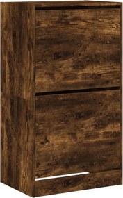 Botník se 2 výklopnými zásuvkami kouřový dub 60 x 42 x 108 cm 3214389