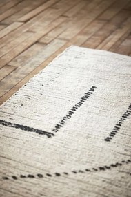 Béžový ručně tkaný bavlněný koberec se vzorem Woven - 200*300 cm