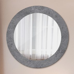 Kulaté dekorativní zrcadlo na zeď Betonová textura fi 60 cm