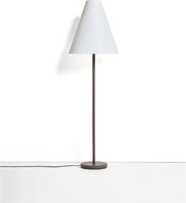 Hnědá stojací lampa s textilním stínidlem (výška 153 cm) Navat – Kave Home