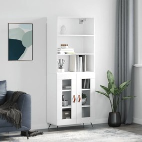 vidaXL Skříň highboard 69,5 x 34 x 180 cm kompozitní dřevo [3189287] Barva: Bílá