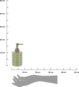 Dávkovač mýdla Olive, zelený/se zlatými prvky, 400 ml