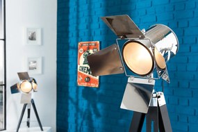 Bighome - Stojací lampa HOLLY, 145cm – černá, stříbrná
