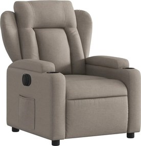 Elektrické polohovací křeslo taupe textil 3204466