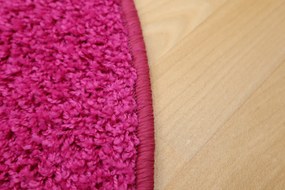 Vopi koberce Kusový koberec Color shaggy růžový kruh - 100x100 (průměr) kruh cm