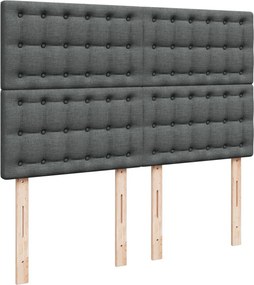 Box spring postel s matrací tmavě šedá 140x200 cm textil 3293618