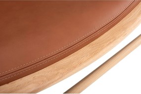 Kožené křeslo v hnědo-přírodní barvě Dedo – Gazzda