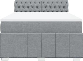 Box spring postel s matrací světle šedá 140 x 200 cm textil 3289398