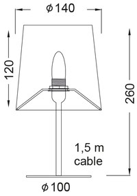 ACA DECOR Stolní lampa ARIOSO max. 40W/E14/230V/IP20, černá