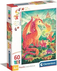 Clementoni PUZZLE Dračí rodinka / 60 dílků / od 5 let