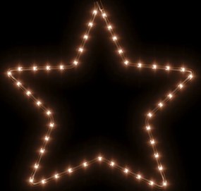 vidaXL Vánoční hvězdy se 48 teplými bílými LED 2 ks 56 cm [3154282]