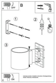 Nástěnné svítidlo SOLLUX Orbis G9 1x40W bez zdroje SL.0490 přírodní dřevo
