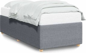 Rám postele bez matrace světle šedý 90 x 200 cm textil 3284907