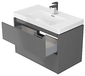 Cersanit Crea, závěsná skříňka pod umyvadlo 80cm, šedá, S924-017