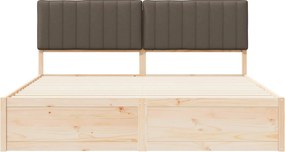 Rám postele s čalouněným čelem s čelo Taupe 180 x 200 cm 3398217