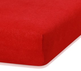 Froté prostěradlo s gumou AmeliaHome Ruby červené