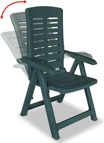 3dílný bistro set plastový zelený 275078