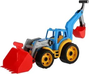 TEDDIES Traktor s nakladačem a bagrem / Traktor / Plast / Volný chod /