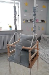 Bestent Dětská dřevěná houpačka Simple Grey