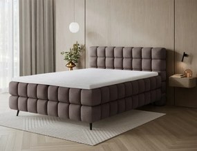 Kontinentální postel Sabrina 140x200, hnědá (tonall 22)
