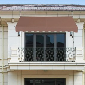 Costway 250 cm široká příchytná markýza bez vrtání, balkonová